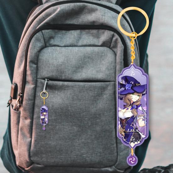 Buy Key Pendant Kunikuzushi Morax Kaeya Figure Double Layer Lightweight ...