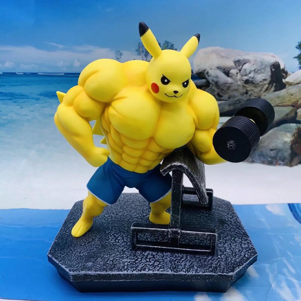 Kjøp Pikachu Charmande Cosplay Muscle Man Squirtle Psyduck PVC Anime ...