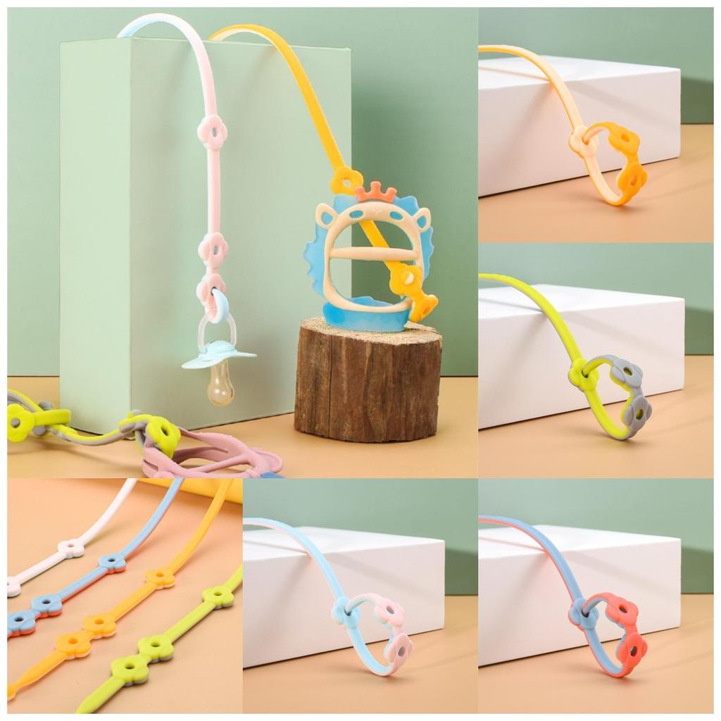 Buy 1pc Silicone Anti-lost Pacifier Leash Adjustable Nipple Nursing ...