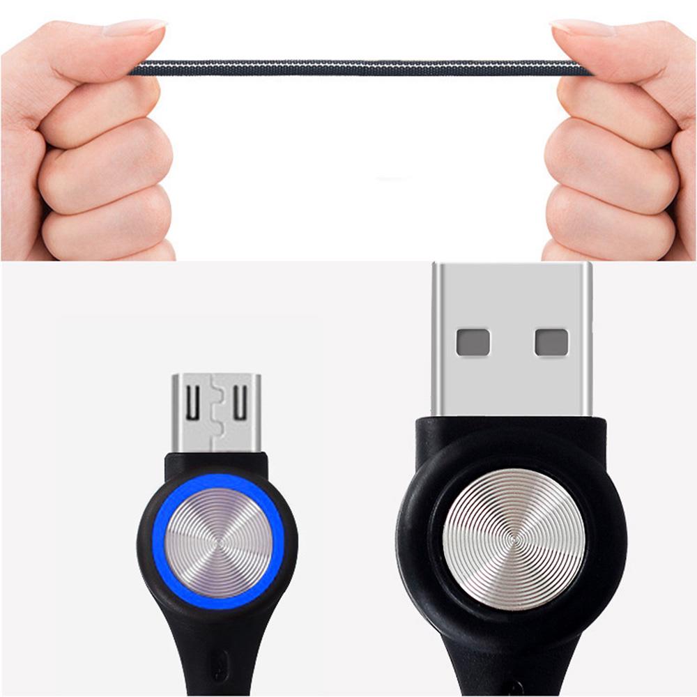 Buy Intelligent Light Indicator Charging Cable Micro-USB Braided Data ...