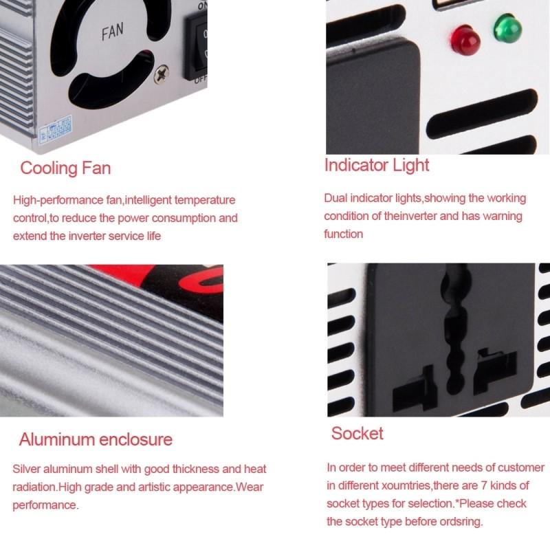 Buy DY-8109 500W DC 12V To AC 220V Car Power Inverter with 500mA USB ...