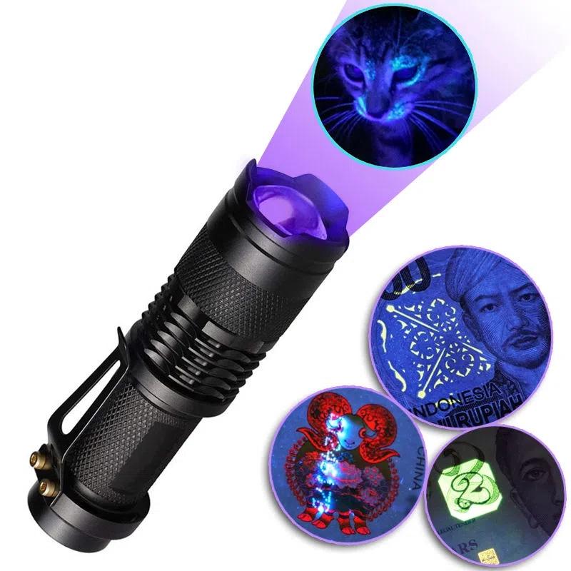 Cheap Portable 365nm UV 395nm Purple Flashlight UV Lamp To Detect Dog ...