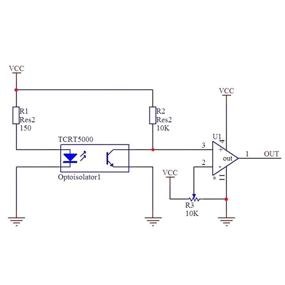 10 adet Fotoelektrik Modül TCRT5000 Sensör Kızılötesi Optik ...