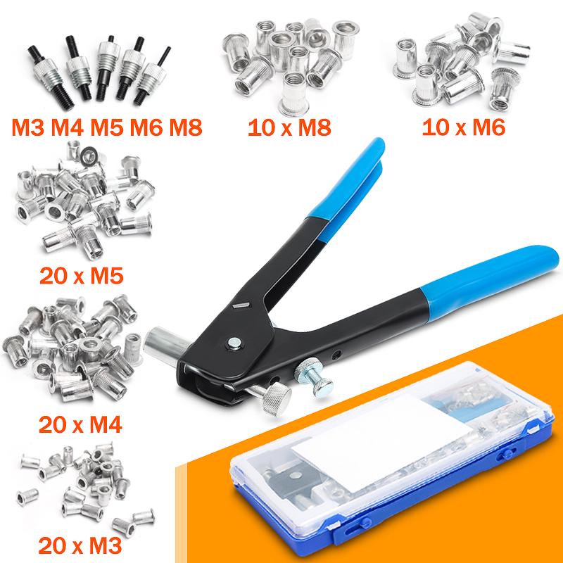 86Pcs M3-M8 Gewinde Mutter niet Insert Tool Riveter Rivnut Nutsert ...