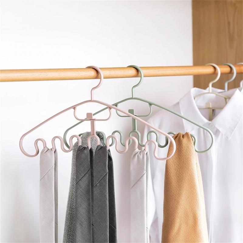 Kaufe 1PC Multifunction Plastic Lothes Shelf Silk Scarf Suspenders Tie ...
