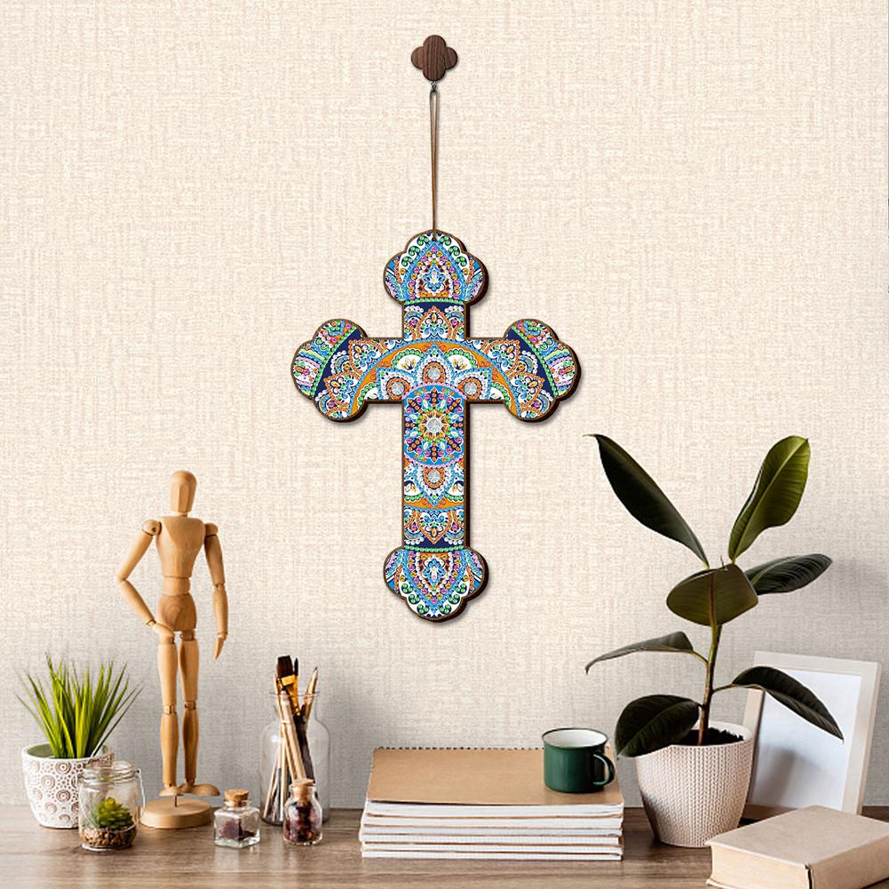 Cheap Wooden Jesus Christ Cross Pendant DIY Diamond Painting Pray Decor ...