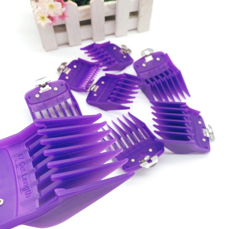 Buy Barber Shop Styling Guide Comb Set Hair Clip Trimmer Purple Limit ...