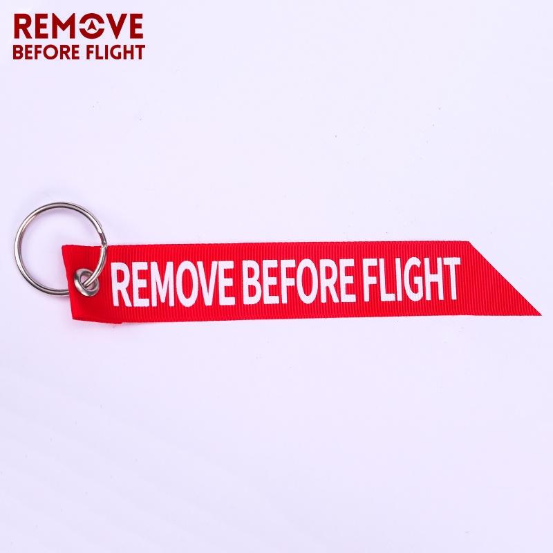 Buy Remove Before Flight Key Fobs Chains Jewelry OEM Key Chains Red ...