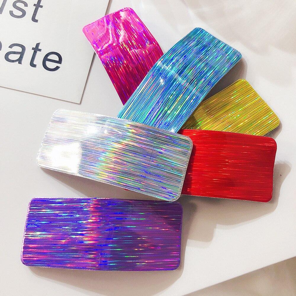 Buy 1Pc Women Girls Acrylic Hollow Waterdrop Rectangle Hair Clips Tin ...