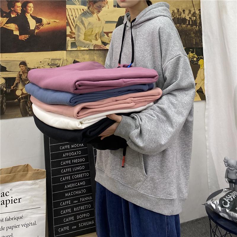 Buy Streetwear Spring Fashion Casual Men's Hoodies Solid Color ...