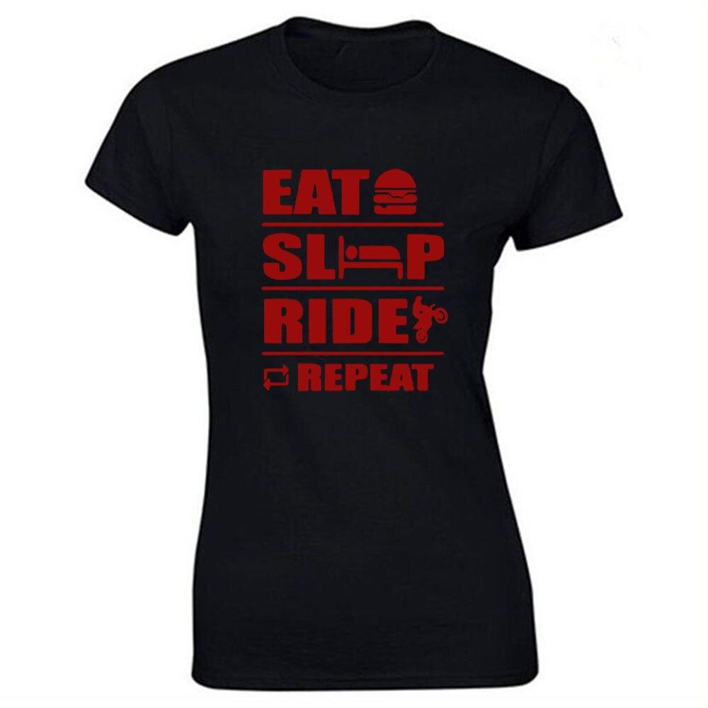 Cheap Eat Sleep Ride Repeat Motorcycle Vintage T Shirts Cotton Birthday ...