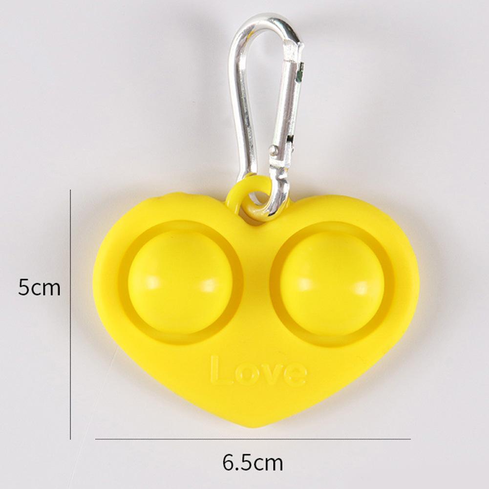 Mini Heart Shaped Bubble Keychain Pressing Antistress Finger Toy ...