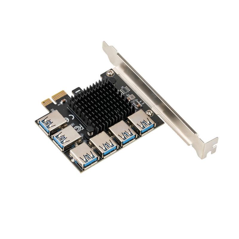 Buy PCIE 1 to 6 USB 3.0 Extender PCI Express Multiplier Adapter PCI-E 1 ...