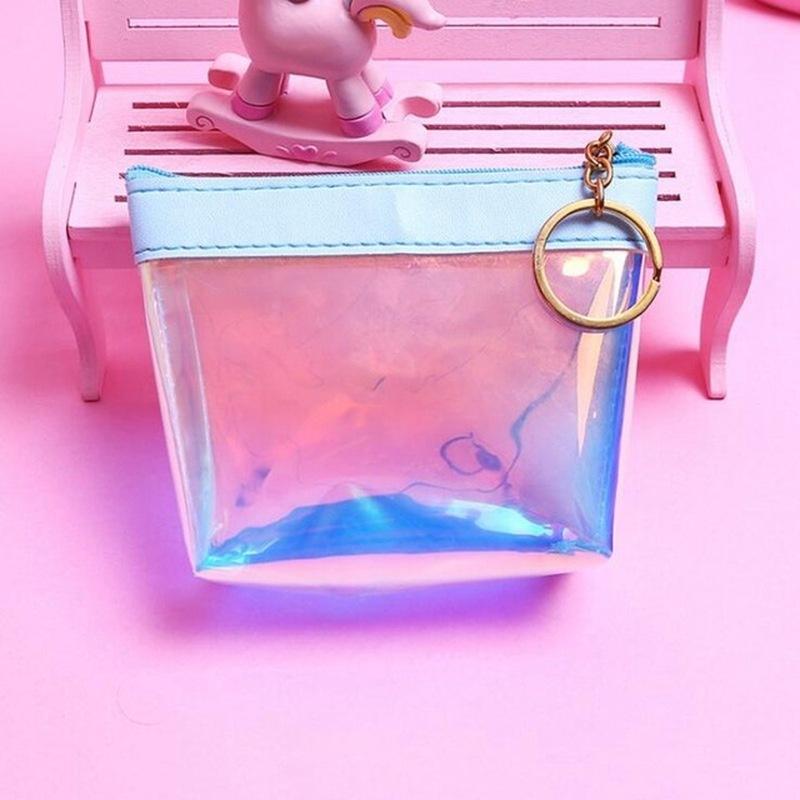 Buy Cute Girl Transparent Laser Coin Purses Silica Gel Purse Holder Kid ...