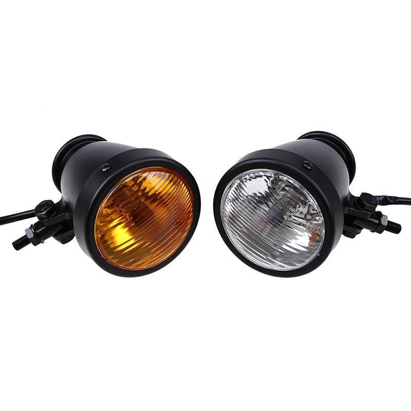 Buy 12V H4 Bulb Motorcycle Headlight Halogen Amber Headlamp at ...