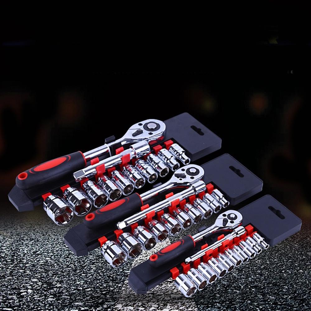 Buy 12 Pcs Automobile Motorcycle Repair Tool Case Ratchet Wrench Kit at ...