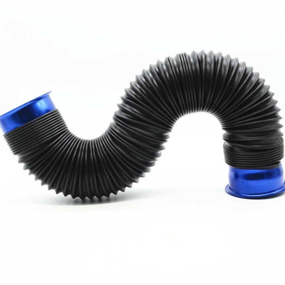 Buy Universal Car Blue Turbo Multi Flexible Air Intake Pipe Tube Intake ...