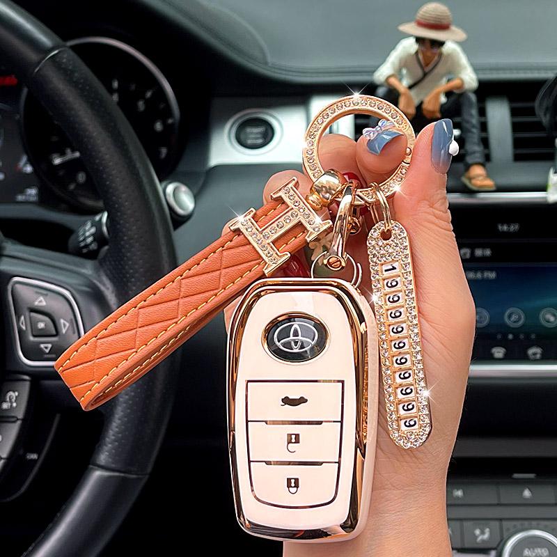 Soft TPU Car Remote Key Case Cover Holder Shell For Toyota Corolla C-HR ...