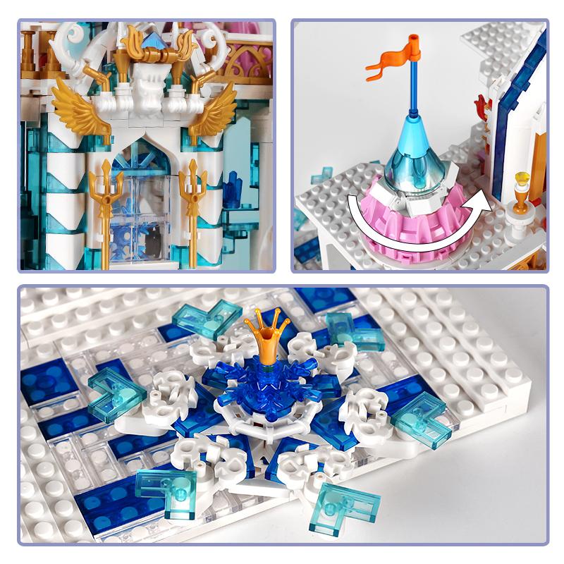 MOULD KING Building Blocks Creative The MOC Snow Palace Castle Model ...