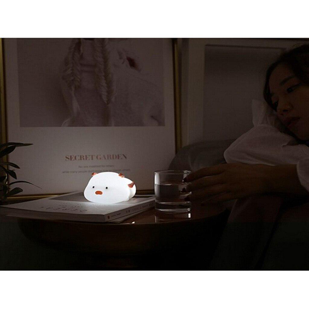 Buy LED Creative Cute Pig Silicone Night Light LED Colorful Breathing ...