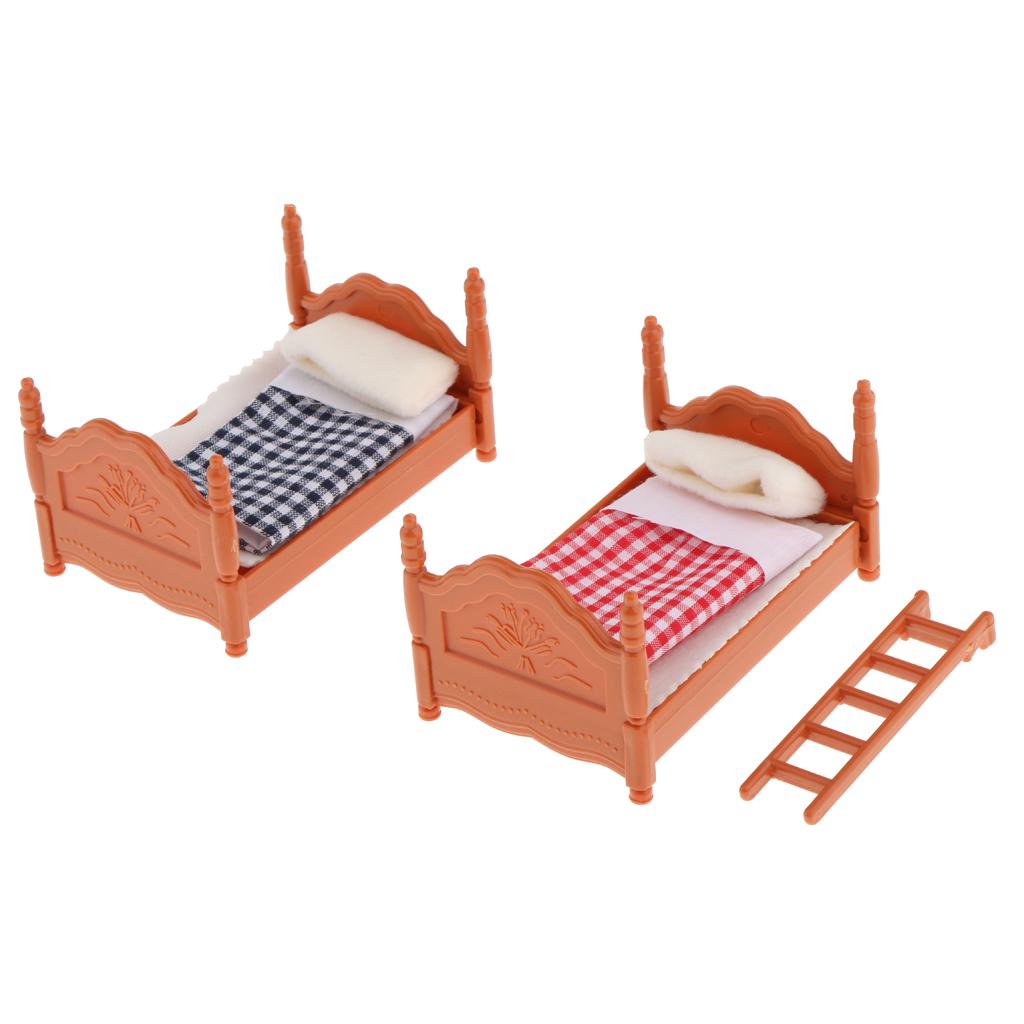 ชุดเตียงเฟอร์นิเจอร์ห้องนอนของ 1/12 ขนาดตุ๊กตา- ซื้อสินค้าราคาถูกใน ...