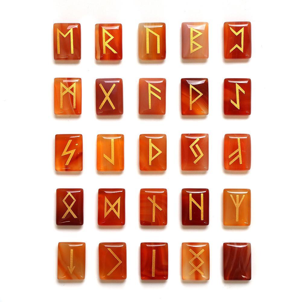 Kaufe Neue Tumbled Engraved Schrift Rune Stein Farbe Kristall ...