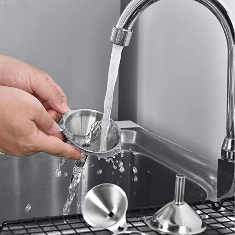 Buy 3PCS Stainless Steel Funnel, Mini Filling Kitchen Funnel for ...
