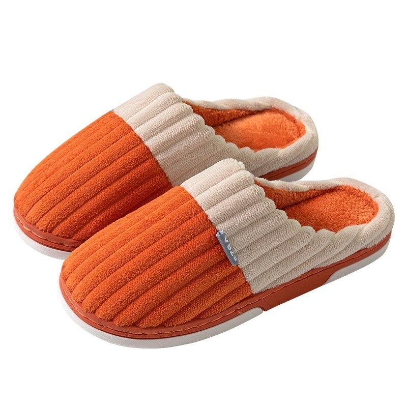 Buy Home Slippers Warm Plush Lining Women Shoes Winter Cotton Slippers ...