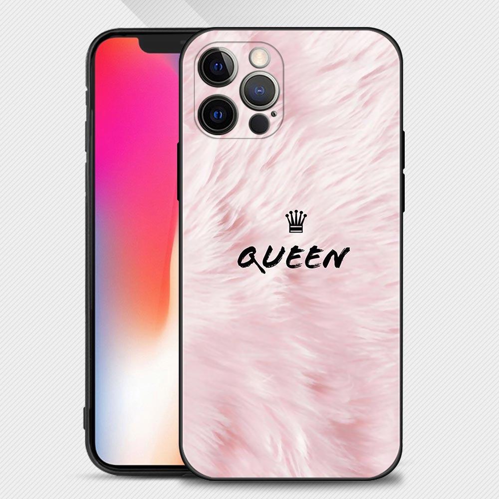 Buy Rose Pink Princess Queen Phone Case For iPhone 14 13 12 11 Pro Max ...
