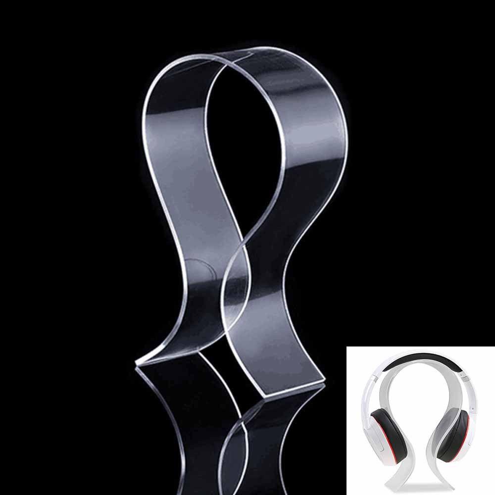 Buy Clear Acrylic Headphone Stand Headset Holder Desk Display Hanger ...