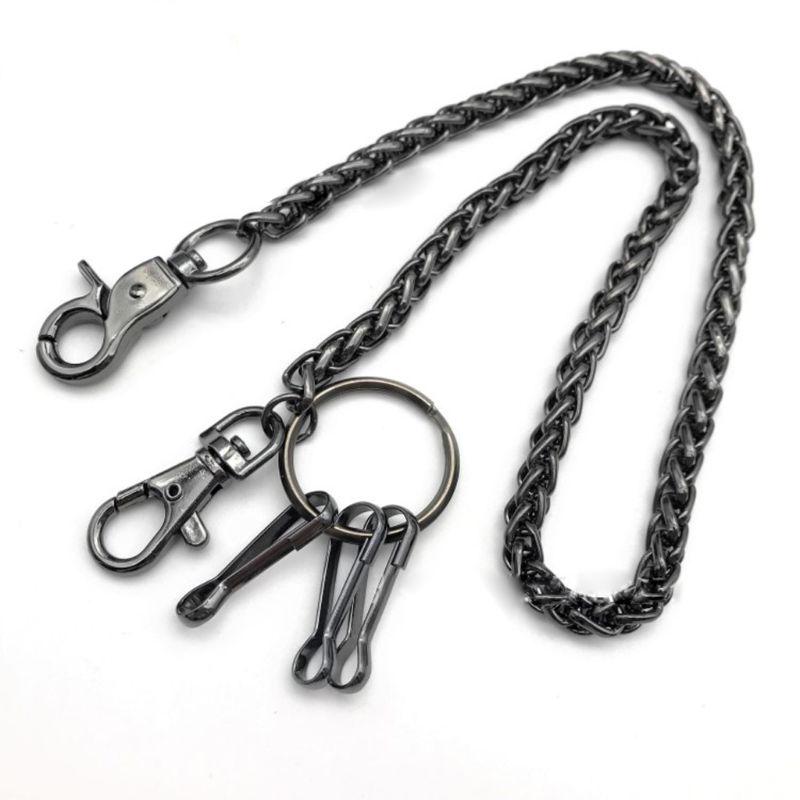 Buy Black Metal Wallet Belt Chain Punk Hipster Pant Jean Key Chain Hip ...