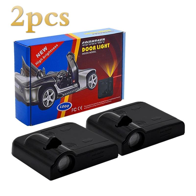Buy 2PC New Pattern Wireless Auto Courtesy Door Light LED Shadow Light ...