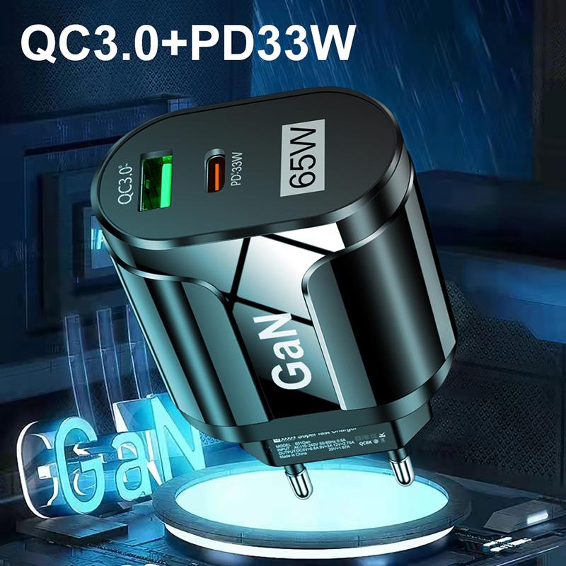 Cumpără Încărcător USB de 65W Tip C PD GaN Încărcător 2 Port UE Marea ...