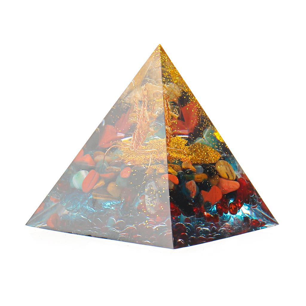 Rainbow Fluorite Orgone Pyramid Orgonite Pyramid Rainbow Fluorite ...