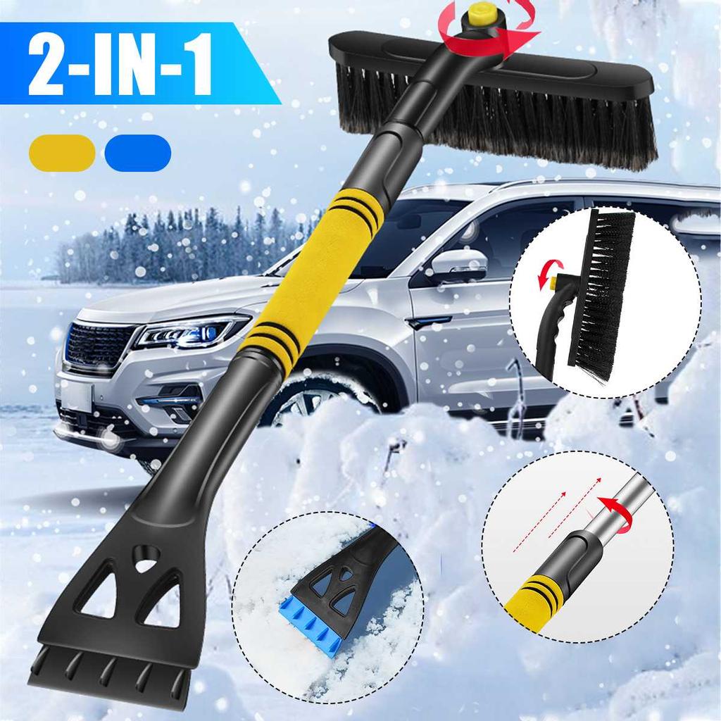 Buy NEW Car Vehicle 2-IN-1 64CM/80CM Rotating Telescopic Snow Ice ...