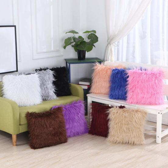 Buy Talos Plush Solid Color Soft Throw Pillow Case Cushion Cover Home ...