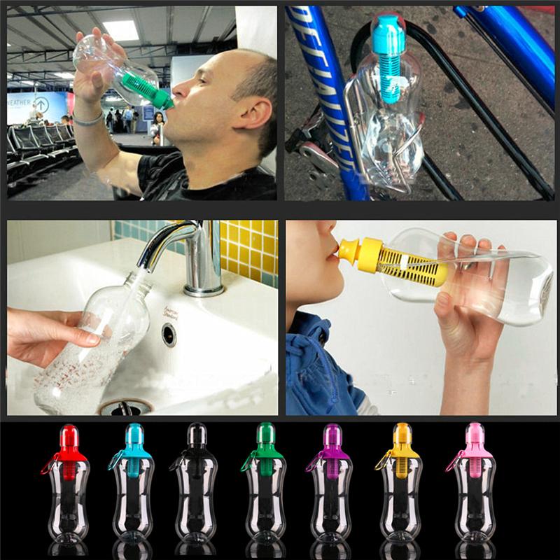 Buy 550ml Outdoor Sports Hiking Hydration Water Filter Bobble Bottle ...