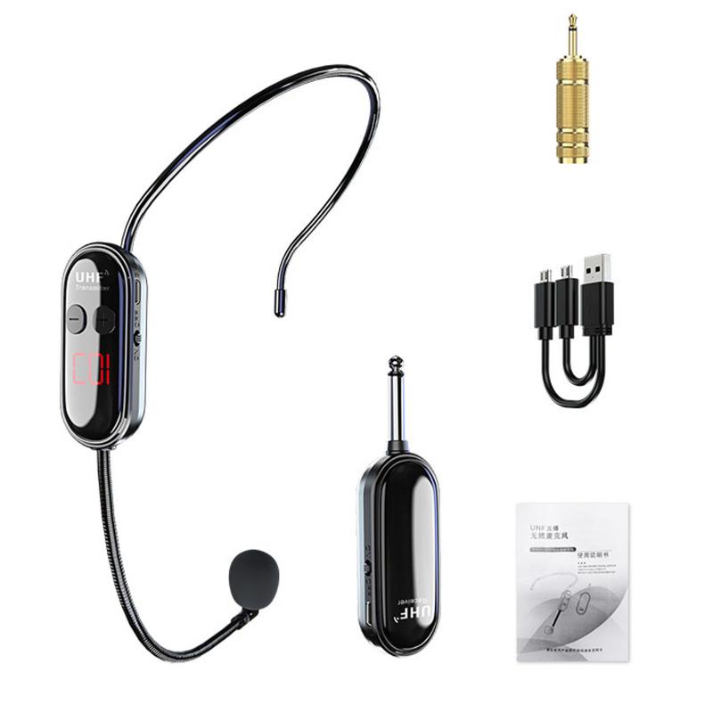 Buy Head-mounted Uhf Wireless Microphone Handheld Mic For Voice ...