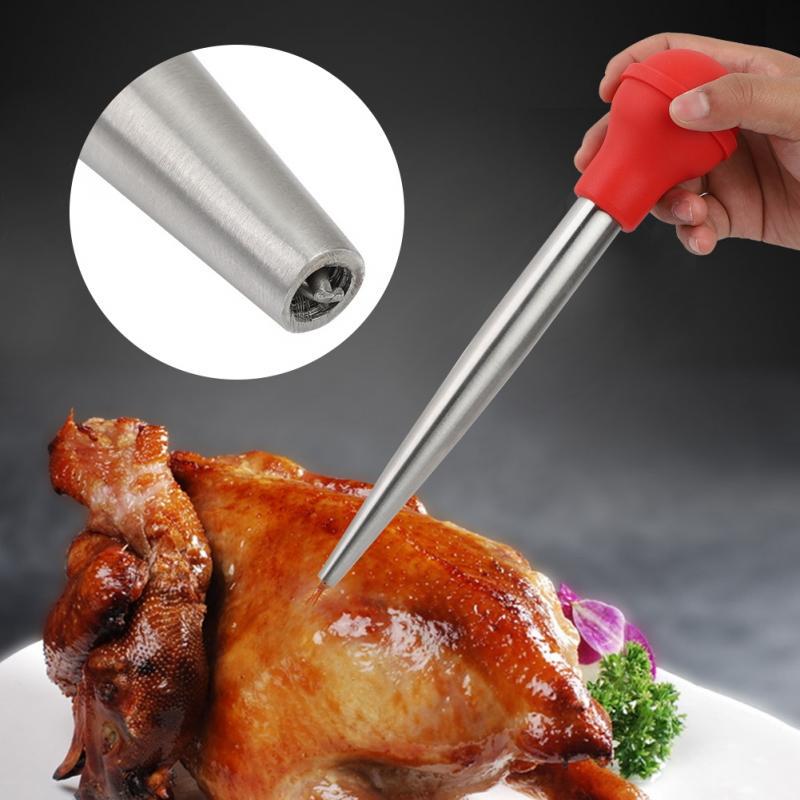 Buy Stainless Steel Turkey Tool Marinade Seasoning Injector Kitchen ...