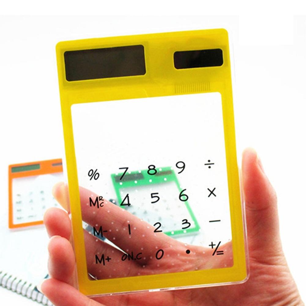 Cheap Solar Calculator Ultra Slim Transparent Solar Powered Calculator ...