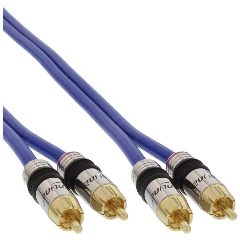 Buy Câble Cinch AUDIO, InLine®, PREMIUM, prise doré, 2x Cinch mâle/mâle ...