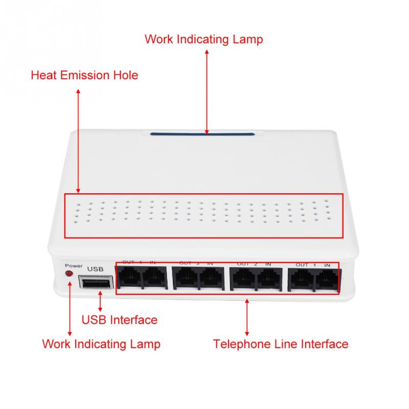 Buy 4-Channel Voice Activated USB Telephone Landline Recorder Monitor ...