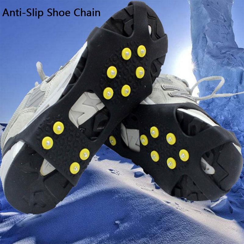 Anti-Skid Snow Ice Climbing Shoe Spikes Ice Grip Cleat Crampons Winter ...