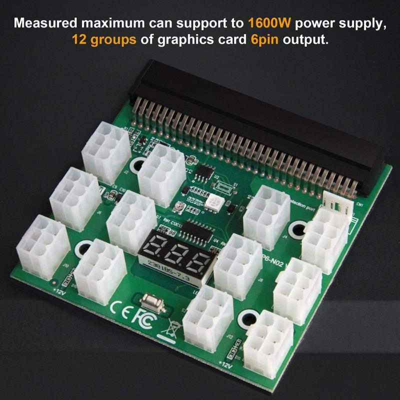 Buy 6pin BTC ETH ZEC Mining GPU/PSU Power Supply Breakout Board Adapter ...