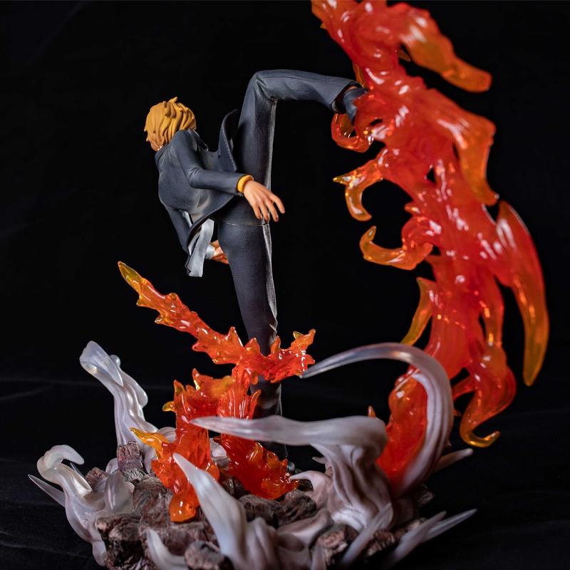 Buy One Piece Figure Black Leg Sanji Fire Battle Version Sanji Figure ...