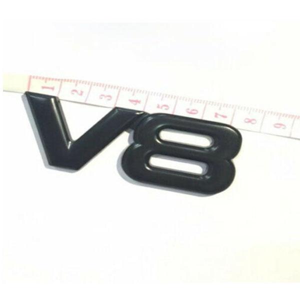 Buy 2PCS V8 Emblem 3D Metal Sticker Badge Fender For V8 Racing Emblem ...
