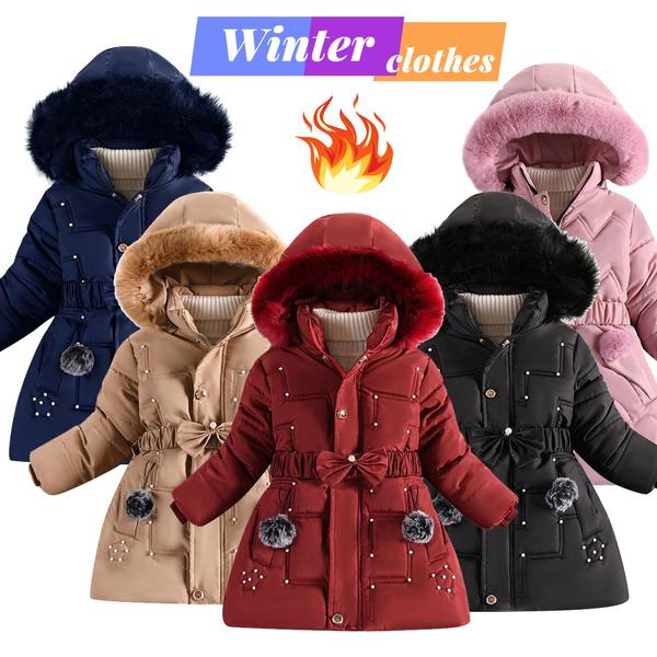 Buy Girl Winter Cotton-Padded Jacket Children's Fashion Coat Kids Outerwear Baby's Warm Down ...