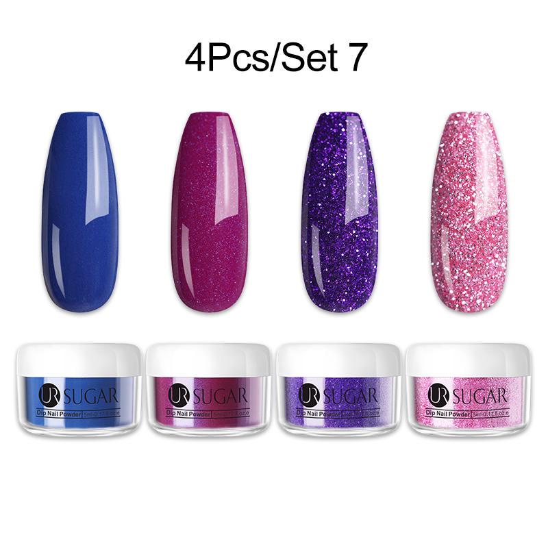 Dipping Nail Powder Set 5ml Nail Glitter Powder Pigment Natural Dry ...