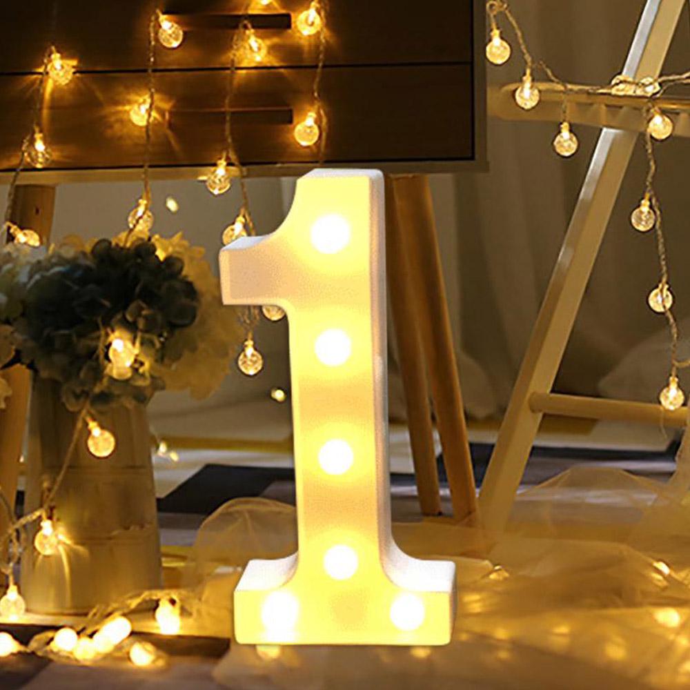 Buy Vintage Large LED Light Up Carnival Number Plastic Chic Shabby Sign ...