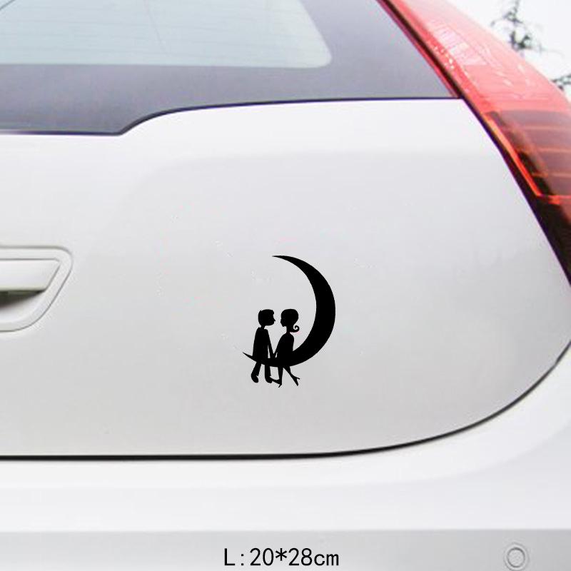 Paper & Party Supplies Moon Decal Free Shipping Vinyl Decal Custom ...